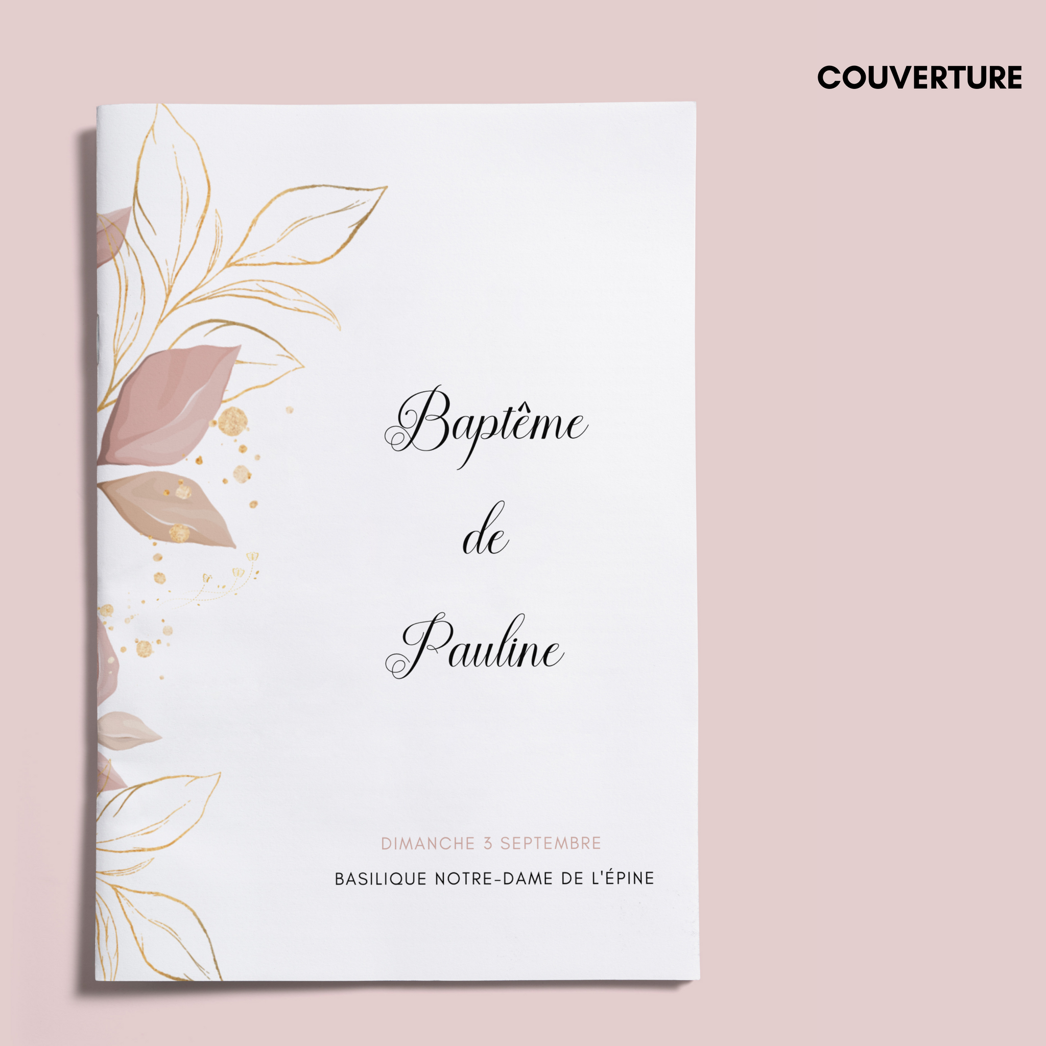 Livret de messe Baptême à personnaliser sur Canva - Livret de messe Ba ...